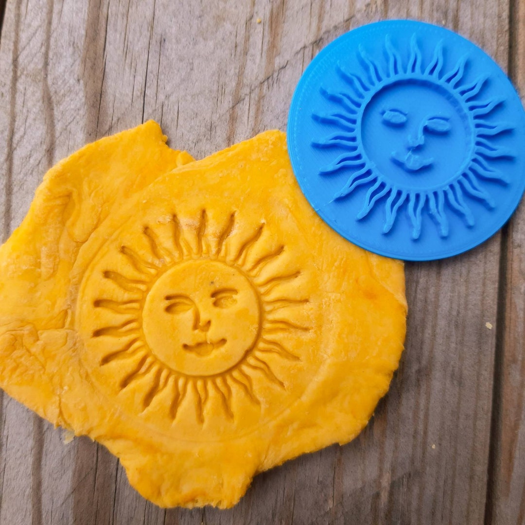 Polymer Clay Sun Stamp, Sunny Soap Stamp Embosser, Pottery Making ...