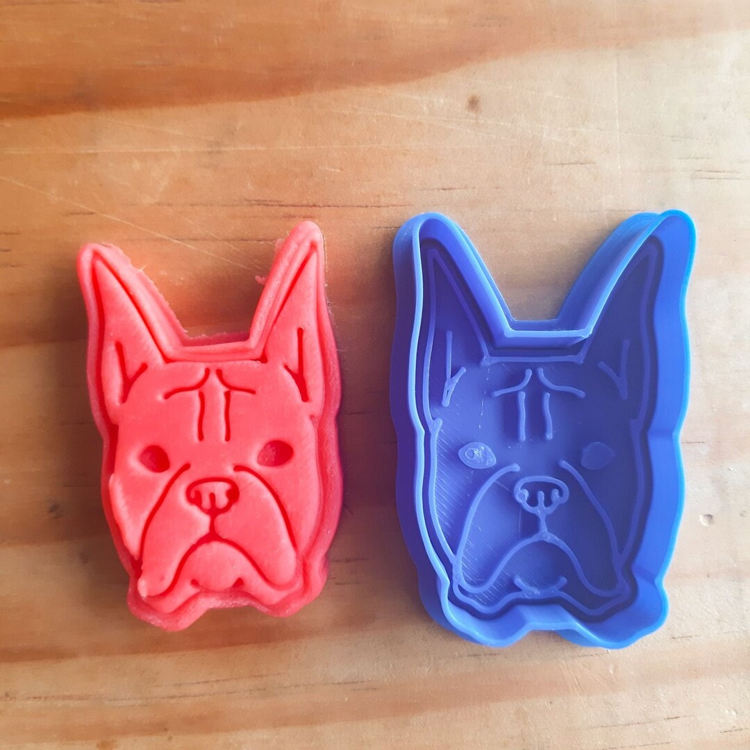 Boxer Clipped Cookie Cutter, Boxer Mom Gift, Boxer Dog Face Cookie ...
