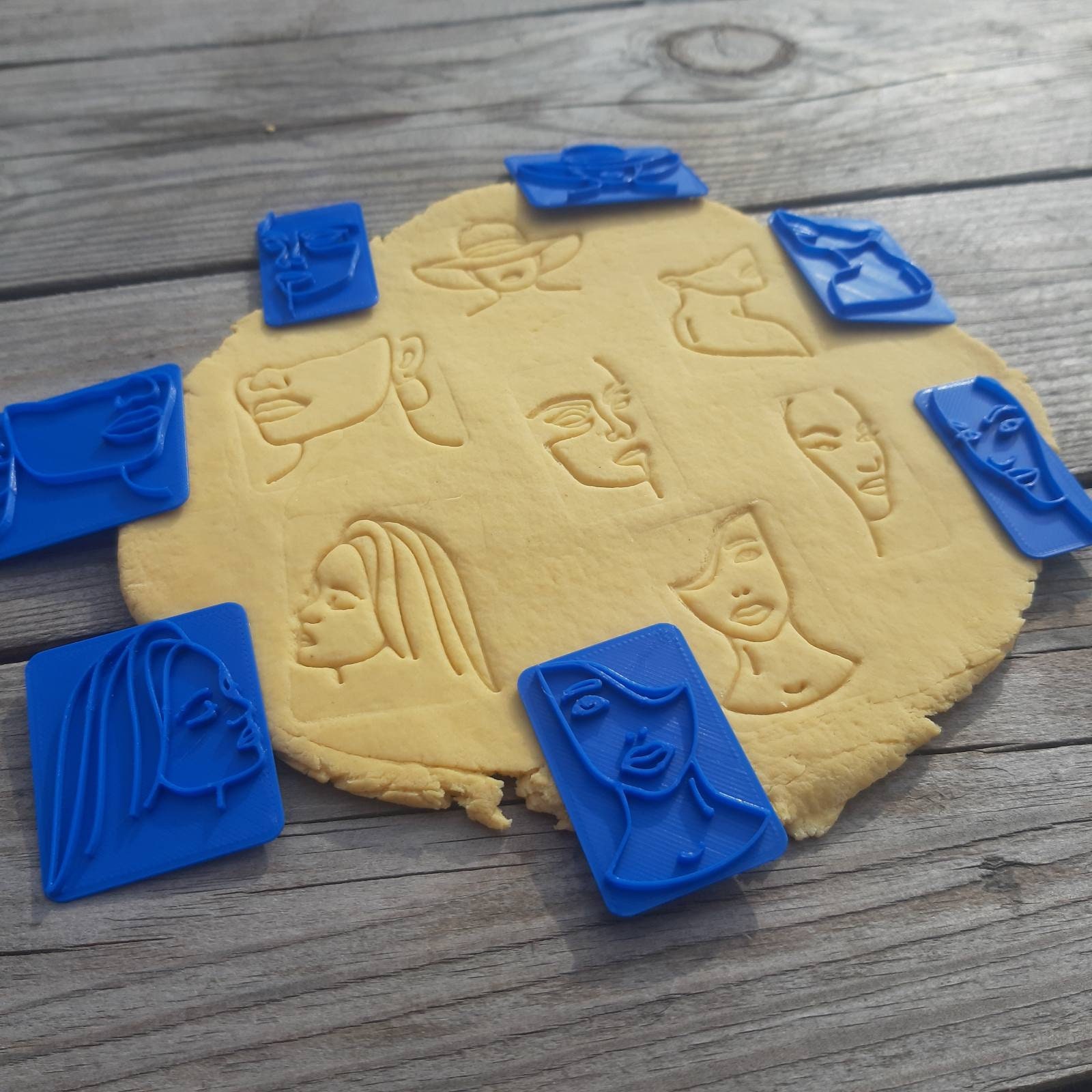 Abstract Face Embosser Female Body Embosser Line Art - Etsy