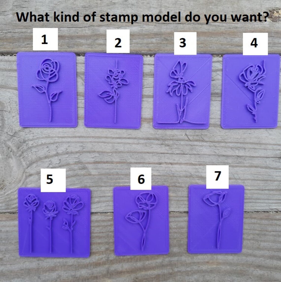 Rose embosser Line art embosser Flower texture stamp Polymer | Etsy