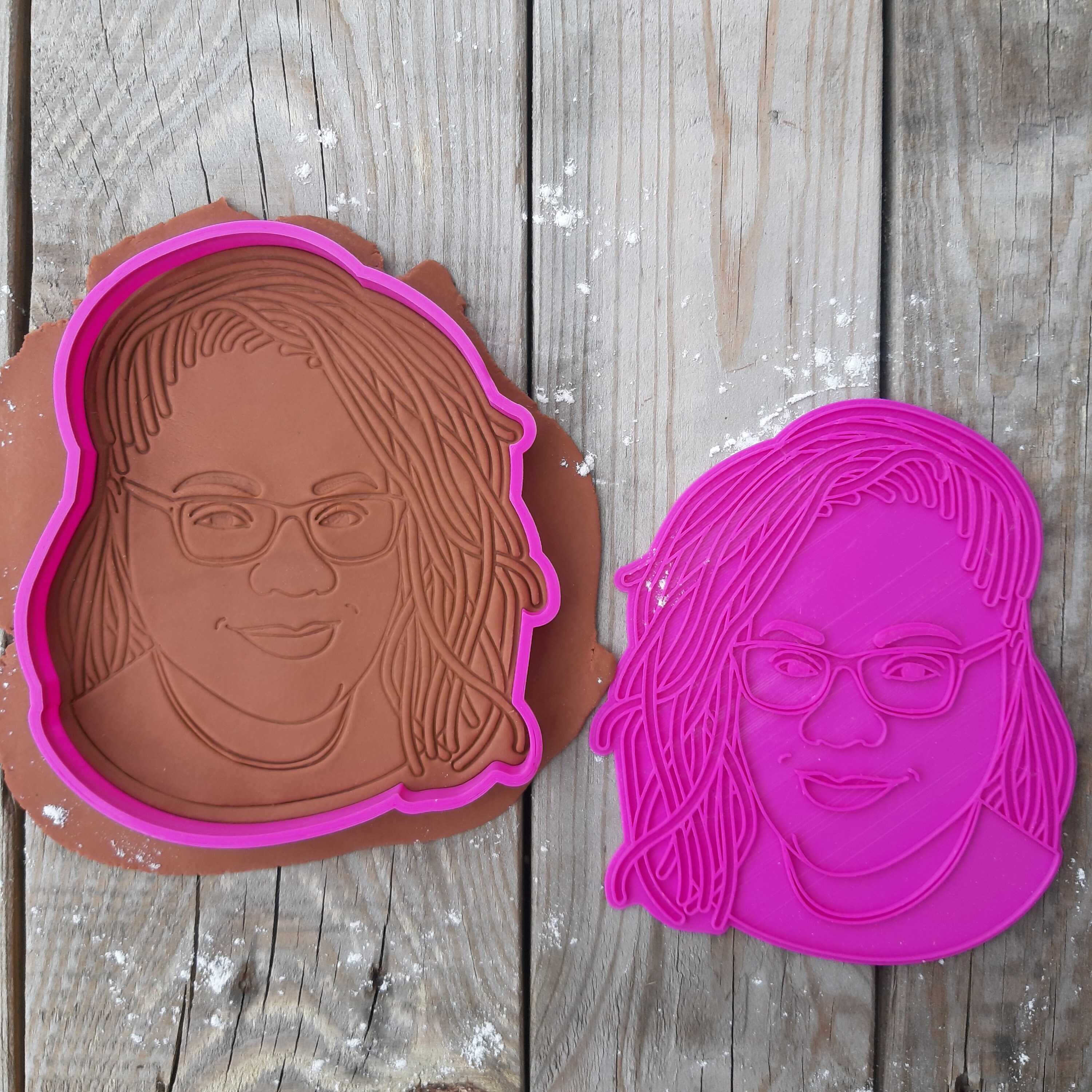 Custom face cookie cutter Custom portrait cookie cutter | Etsy