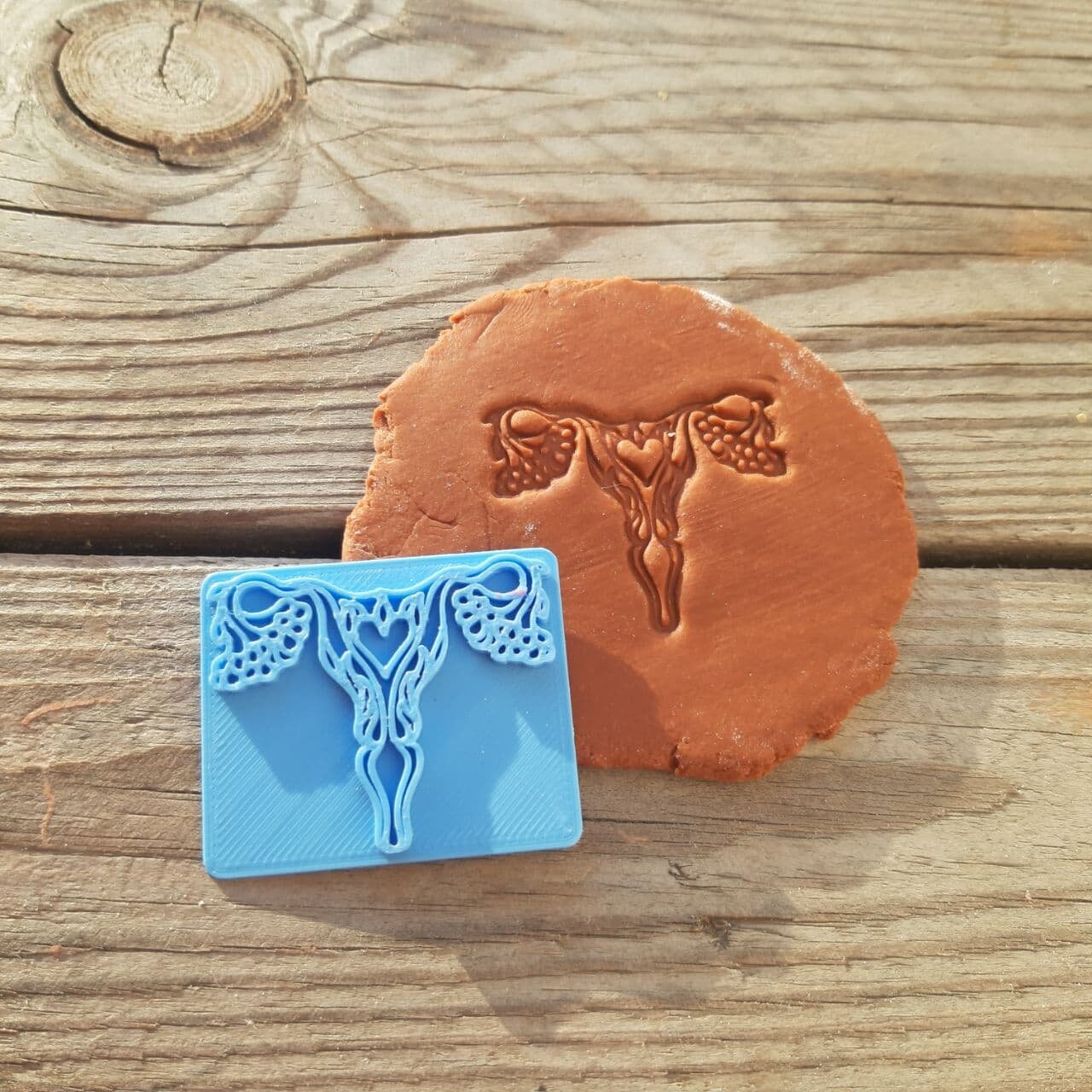 Clay Stamp Womb Uterus Clay Emboss Stamp Bohemian Feminist - Etsy