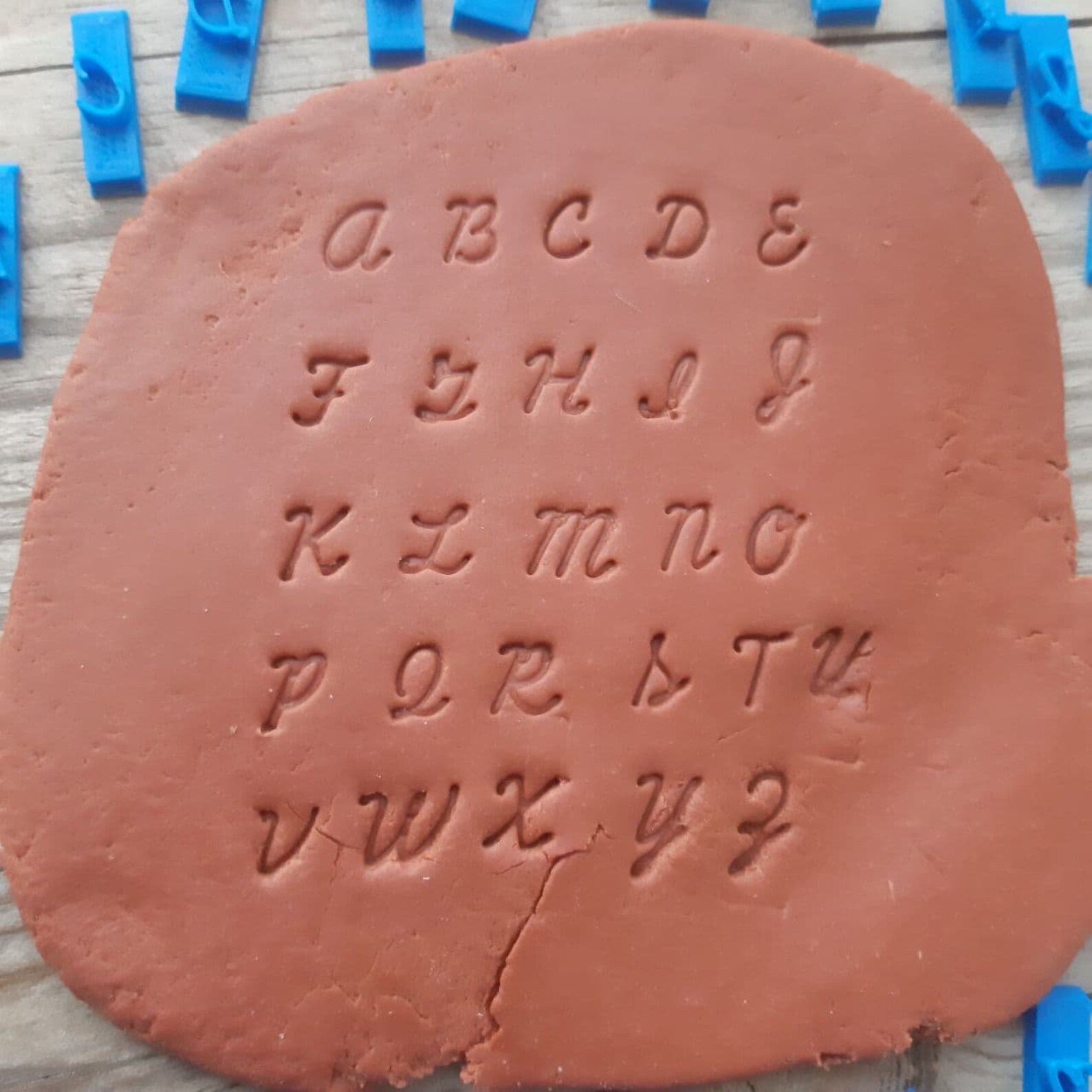 English Alphabet Letters Polymer Clay Pottery ABC Stamps Set - Etsy