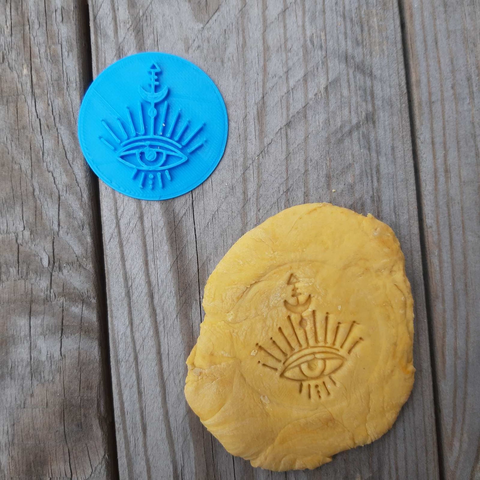 Polymer clay seeing eye stamp evil eye bohemian embosser | Etsy