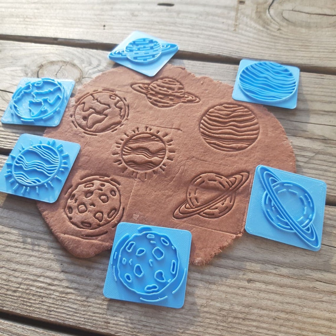 Space Planet Earth Mars Jupiter Venus Polymer Clay Embossing - Etsy