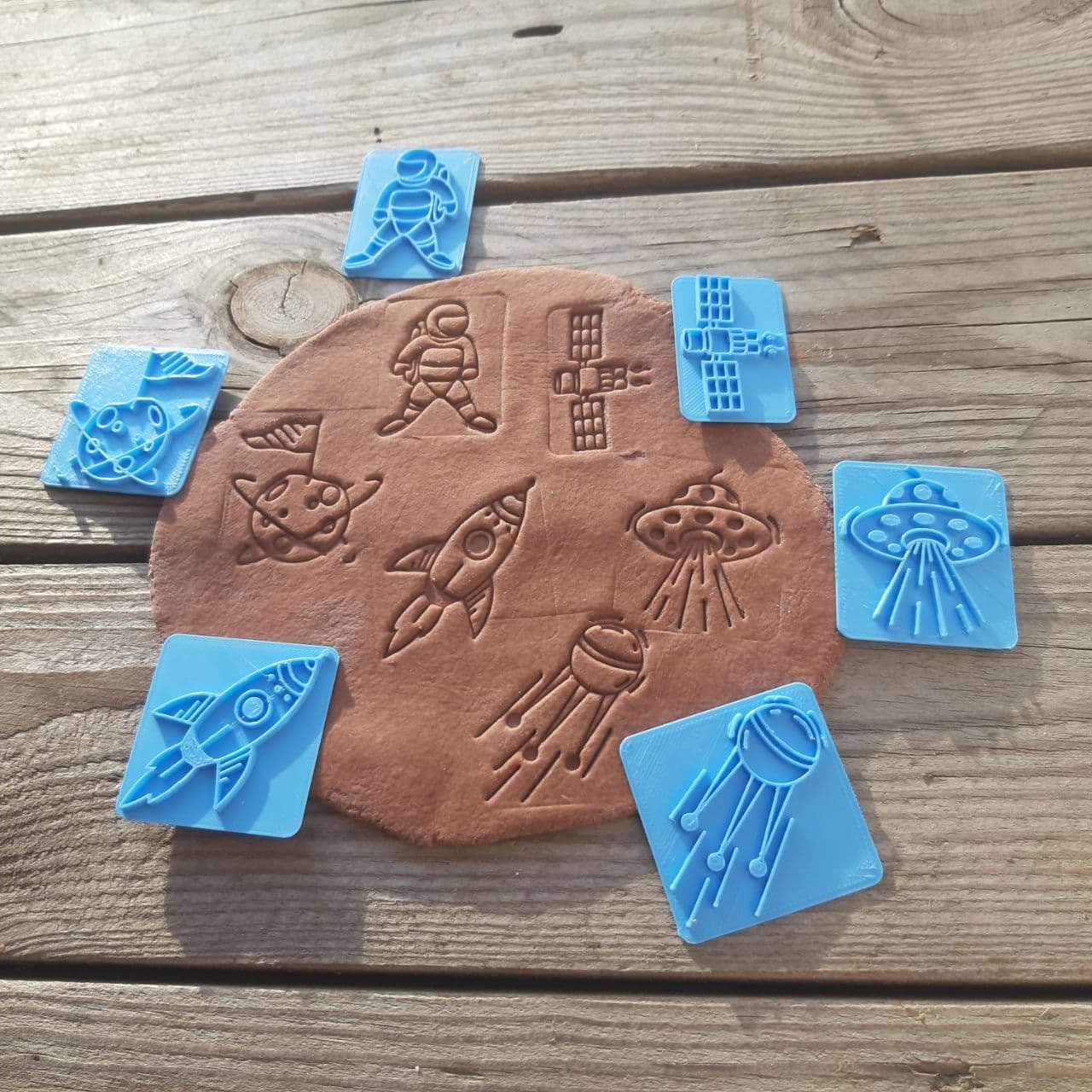 Astronaut Clay Stamp Rocket Shuttle Comet Clay Texture - Etsy