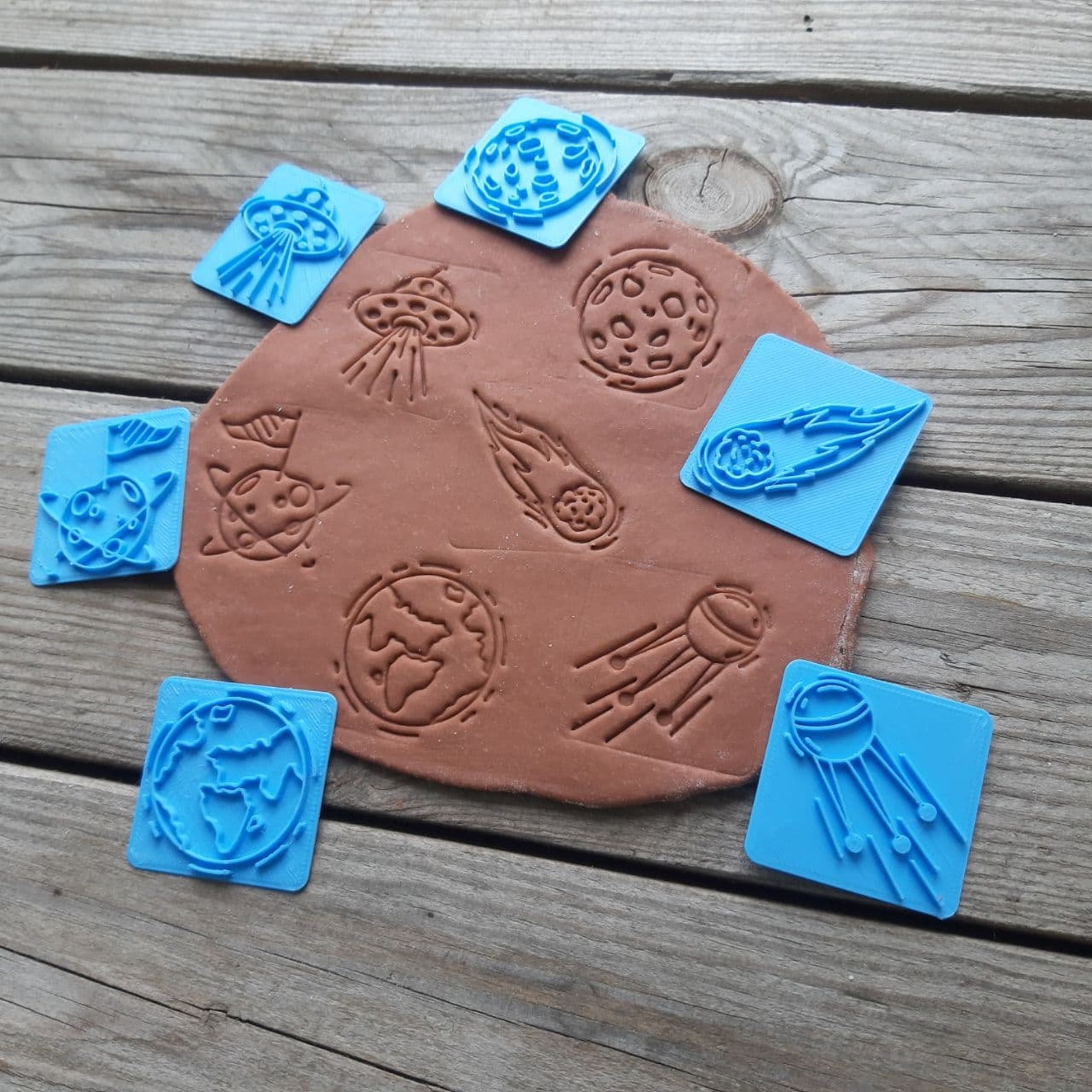 Space Pottery Stamps Polymer Clay Tools Stars Moons - Etsy
