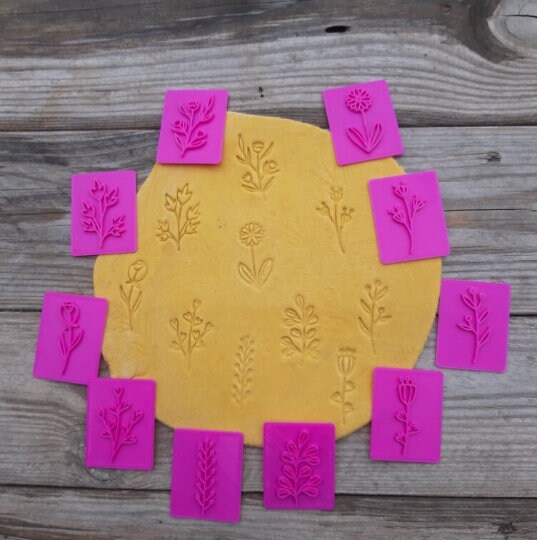 Floral Stamps Branches Embosser Line Art Embosser Stamp for - Etsy