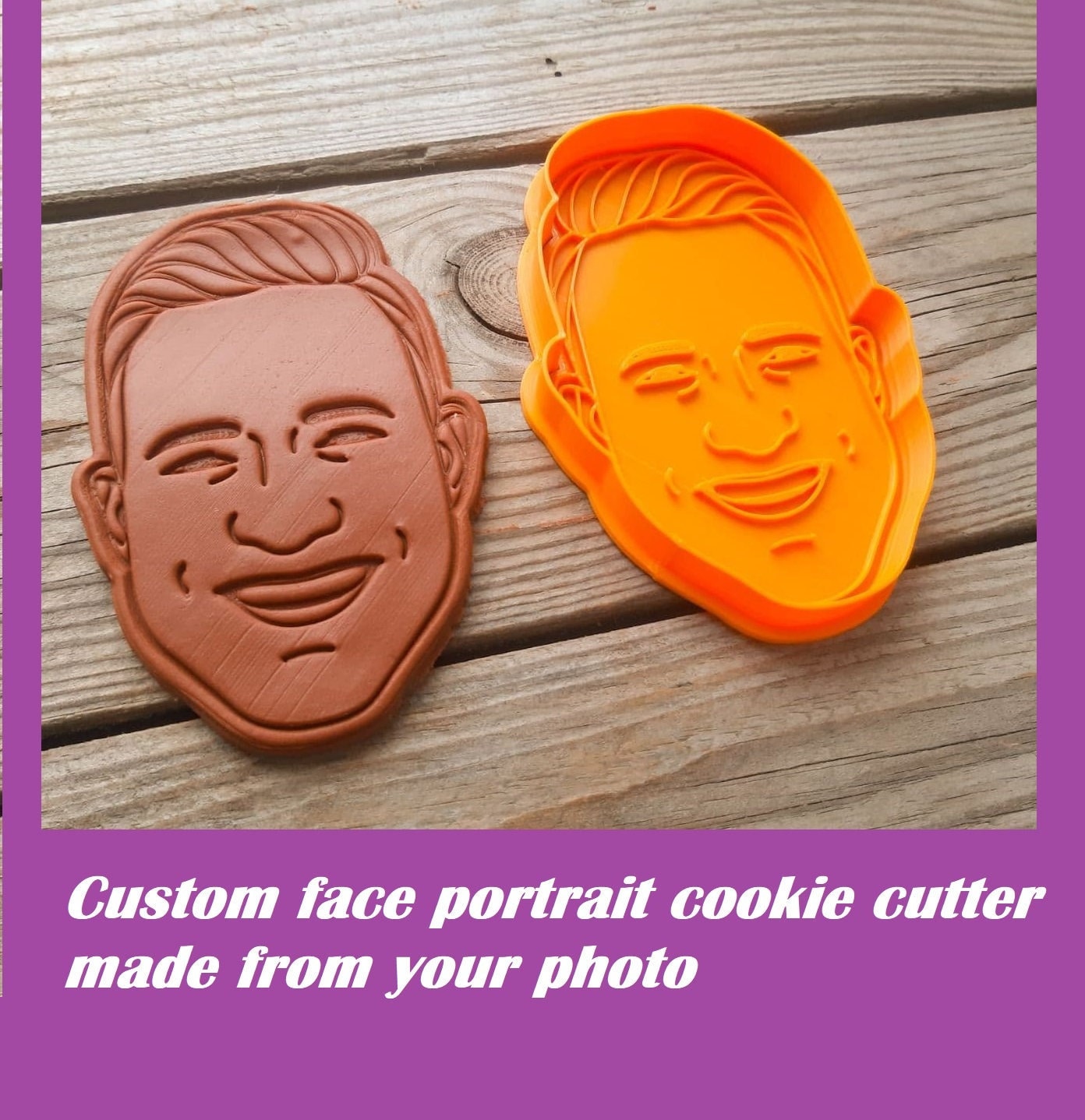 Face Portrait Cookie Cutter Personalized Cookie Cutter Made | Etsy