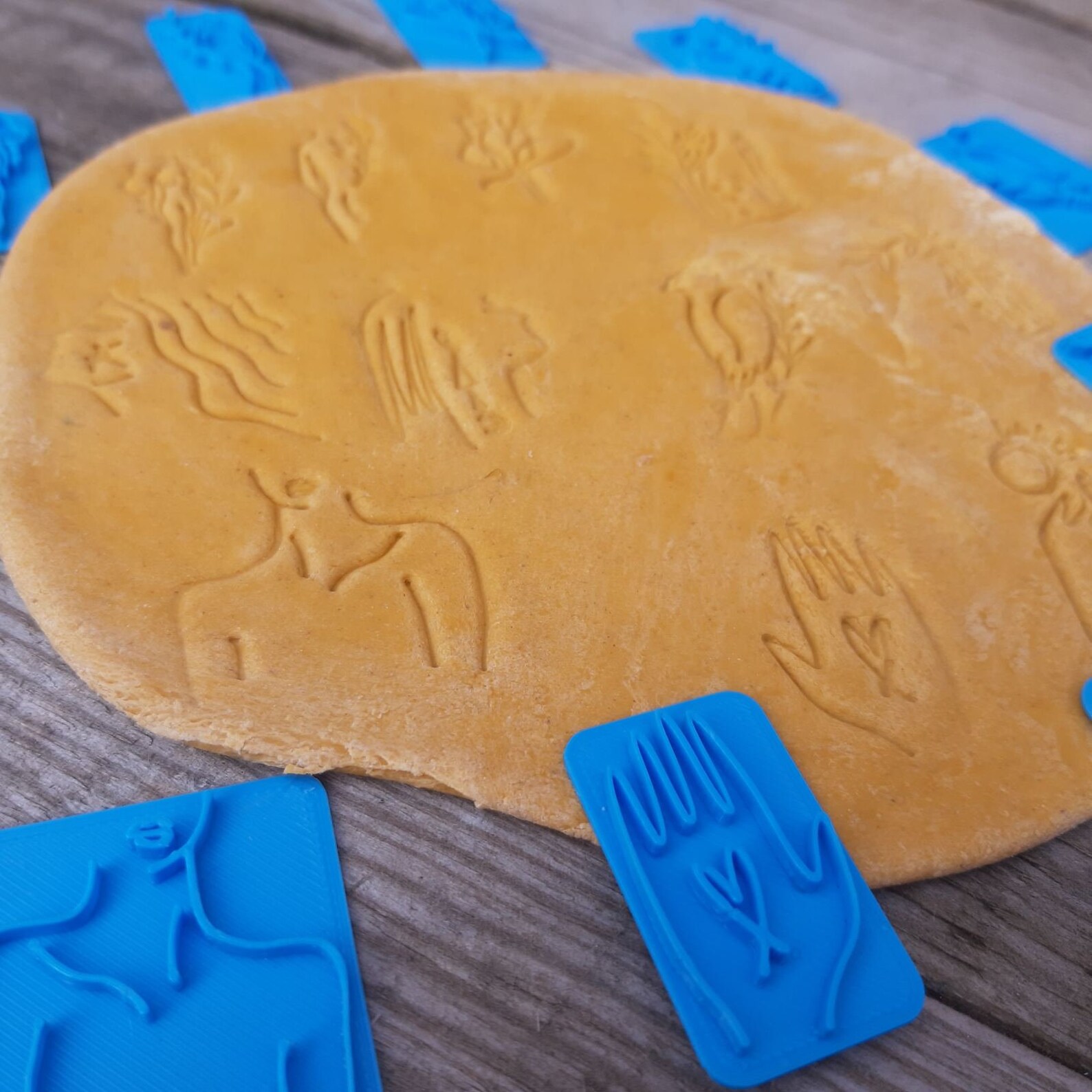 Celecstial Clay Embosser Boho Clay Stamp Debossing Clay | Etsy