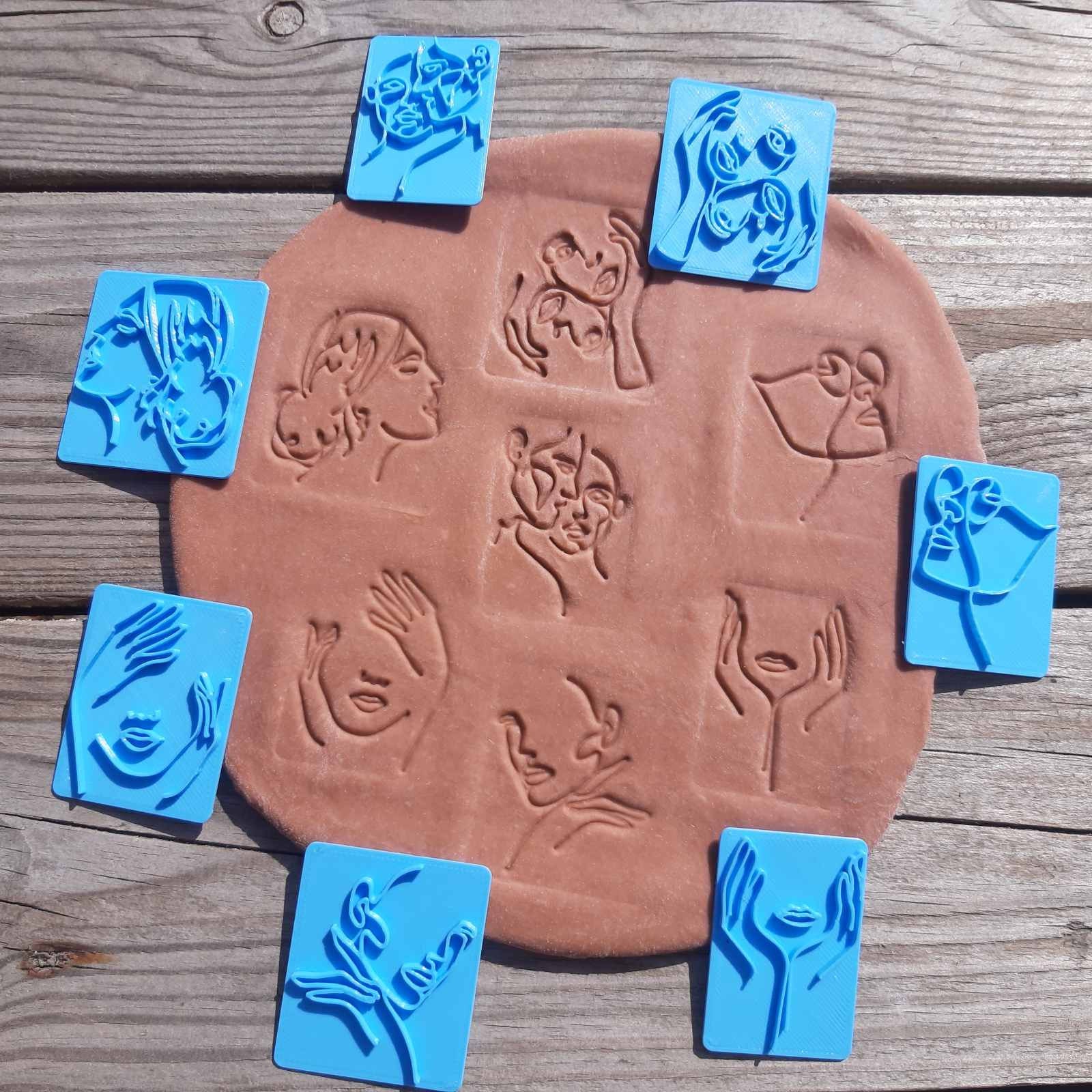 Female Body Line Art Embosser Stamp for Earrings Abstract - Etsy