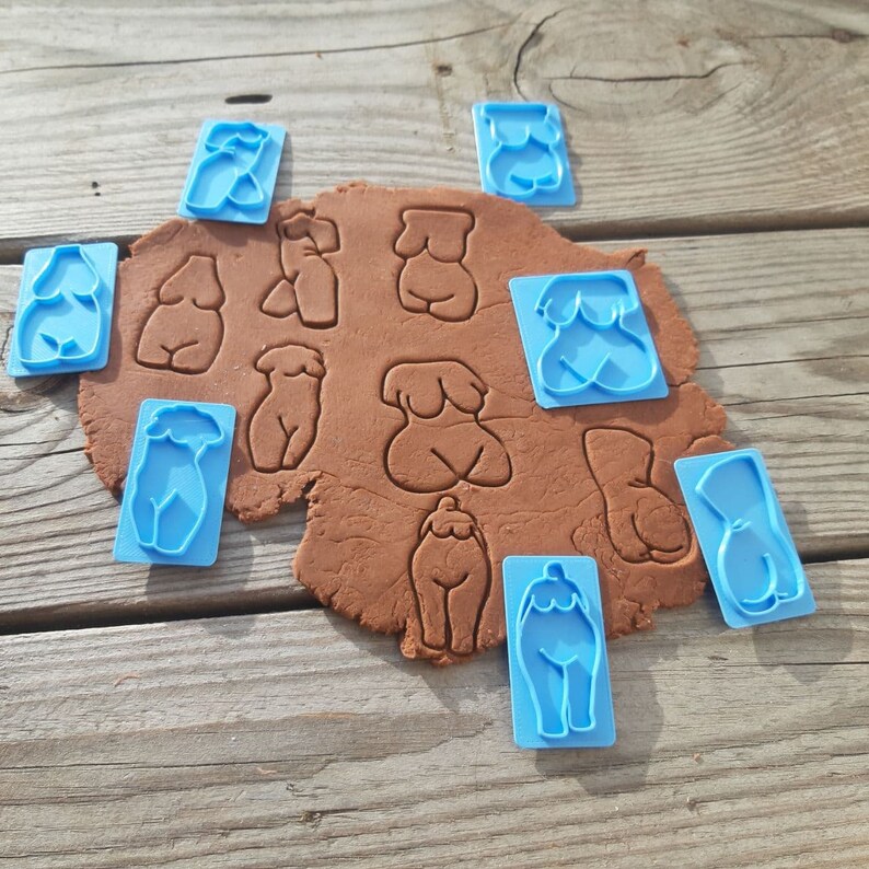 Women Shape Polymer Clay Stamp Plus Size Female Bodies Clay | Etsy