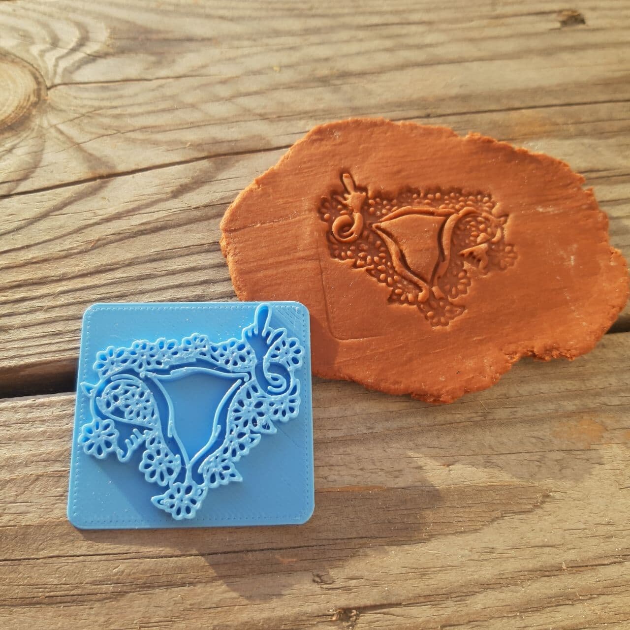Feminist Polymer Clay Stamp Female Clay Stamp Flower Uterus - Etsy