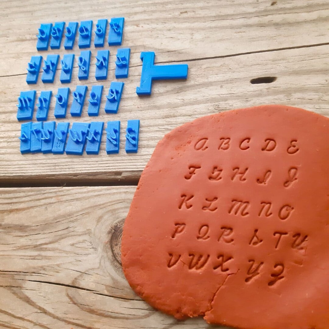 Ceramics Stamps, Pottery Handwritten Stamps, Mini Tiny Alphabet Letters ...