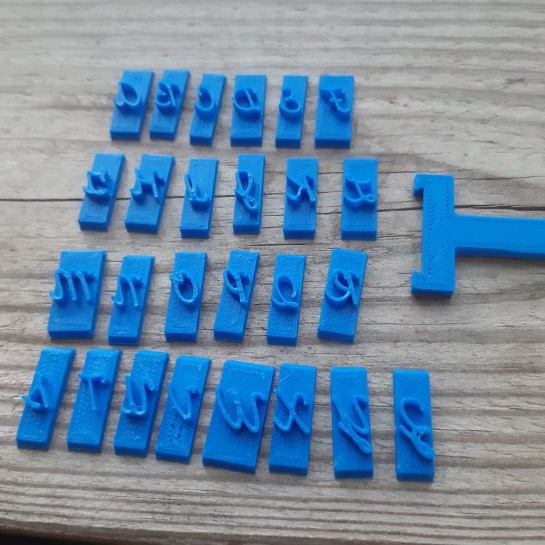 English Alphabet Letters Polymer Clay Pottery ABC Stamps Set - Etsy