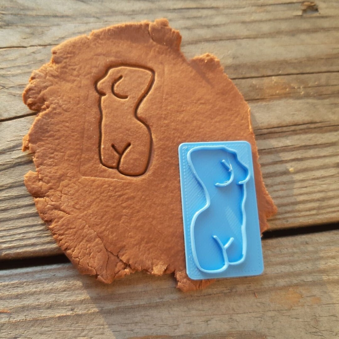 Body Line Art Embosser Soap Pottery, Abstract Woman Body Silhouette ...