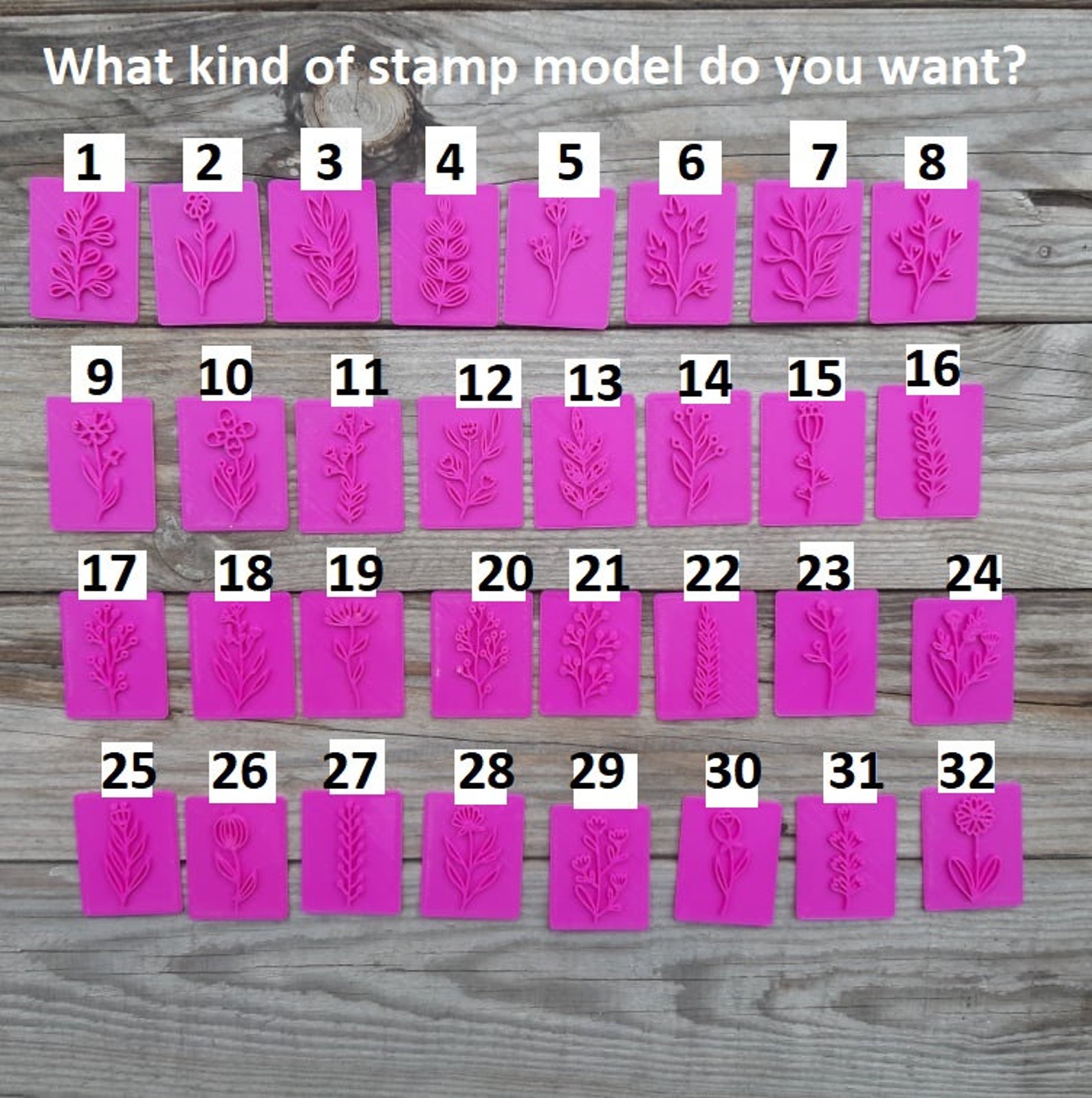 Flower Texture Stamp Polymer Clay Stamp Botanical Stamp | Etsy