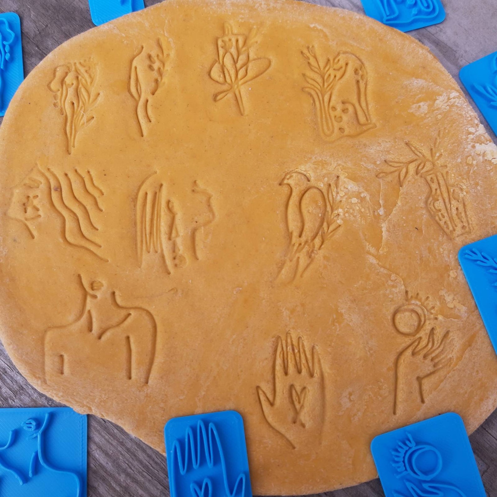 Celecstial Clay Embosser Boho Clay Stamp Debossing Clay - Etsy