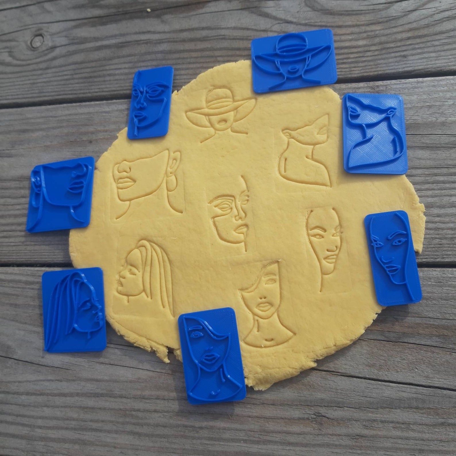 Abstract Face Embosser Female Body Embosser Line Art - Etsy