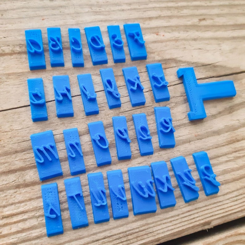 English Alphabet Letters Polymer Clay Pottery ABC Stamps Set - Etsy