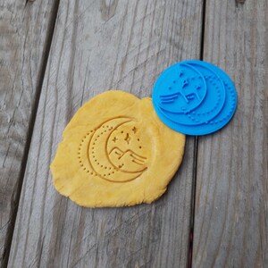 Moon Star Galaxy Universe Stamp, Mystic Moon Stamp, Mystical Moon ...