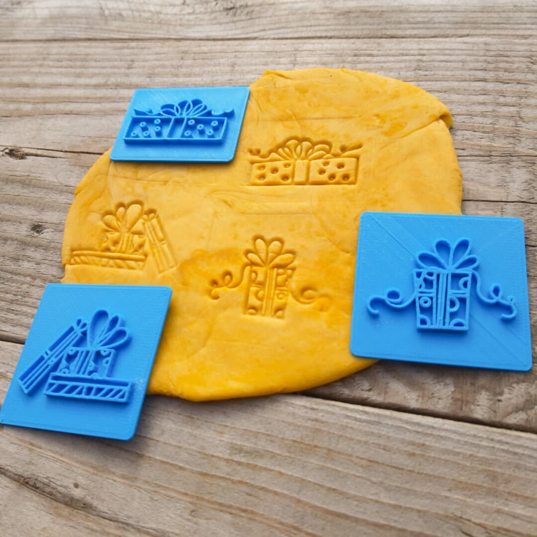 Christmas Gifts Embosser Stamp, Christmas Gift Stamp for Cookies ...
