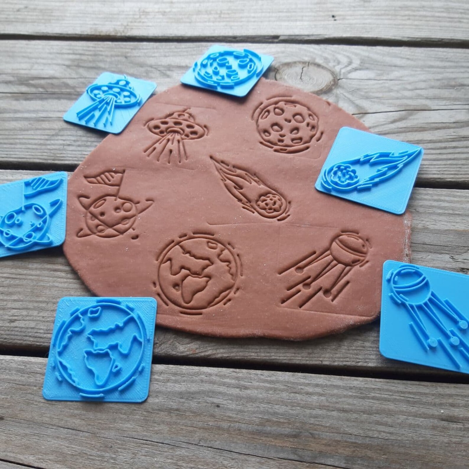 Space Pottery Stamps Polymer Clay Tools Stars Moons - Etsy