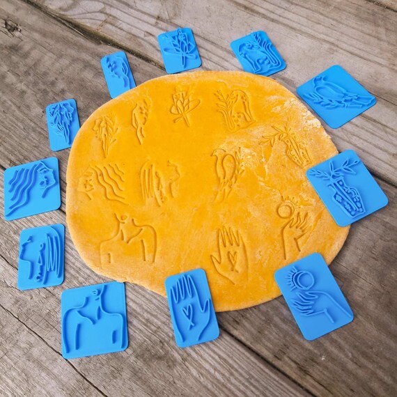 Celecstial Clay Embosser Boho Clay Stamp Debossing Clay - Etsy