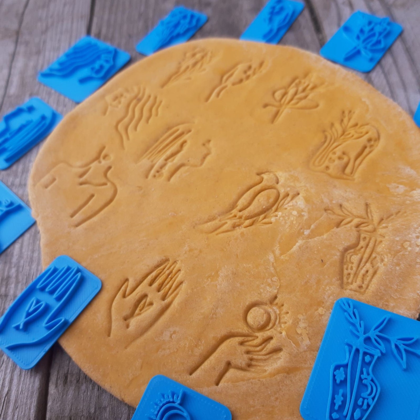 Celecstial Clay Embosser Boho Clay Stamp Debossing Clay | Etsy