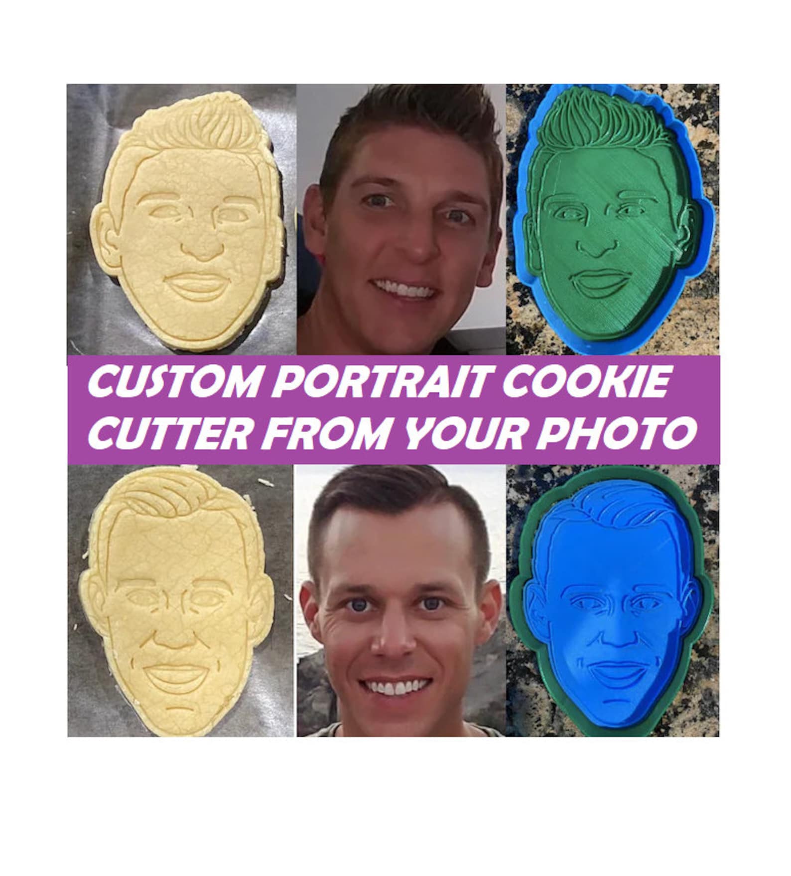 Custom Cookie Cutter Custom Face Cookie Cutter Custom Shape - Etsy