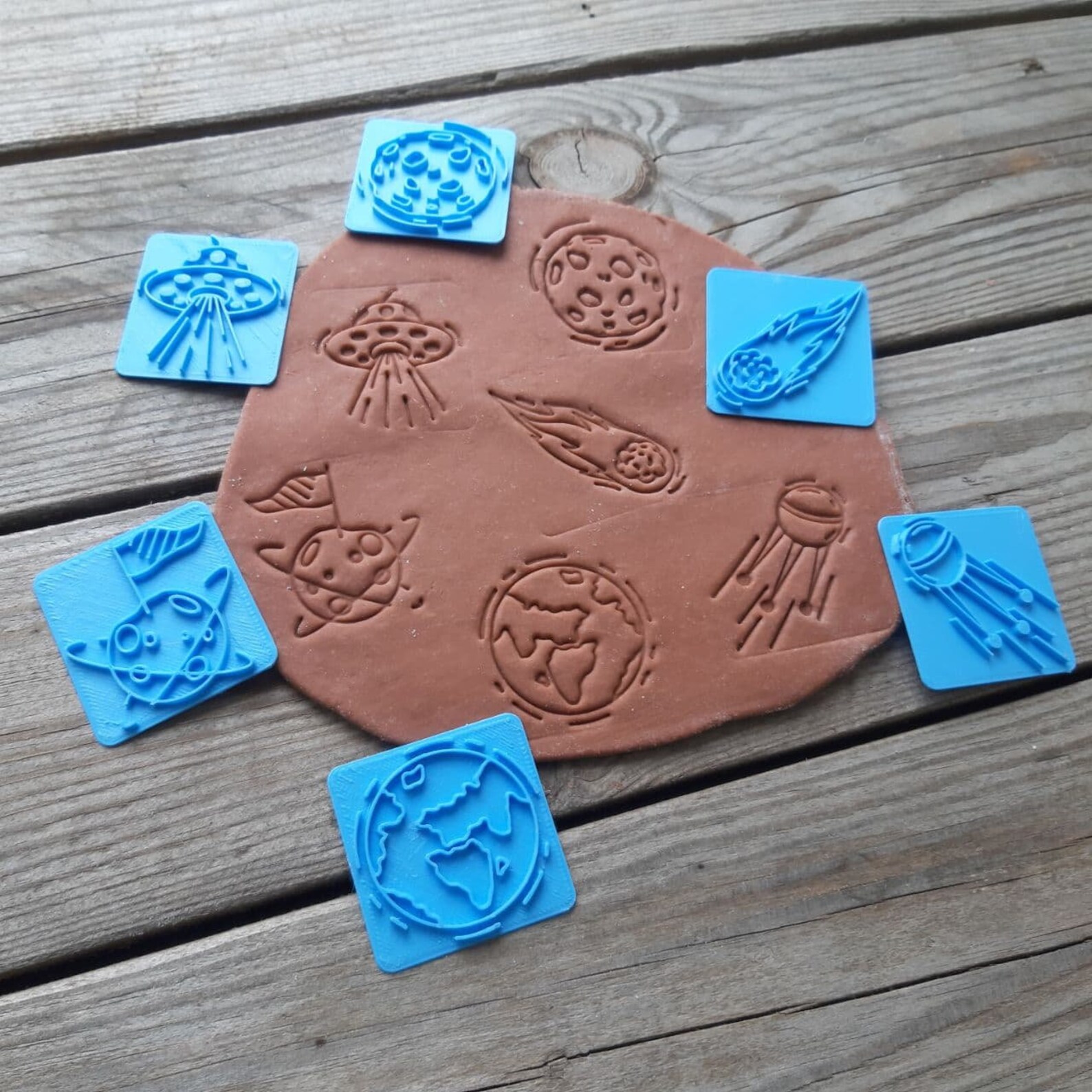 Space Pottery Stamps Polymer Clay Tools Stars Moons - Etsy