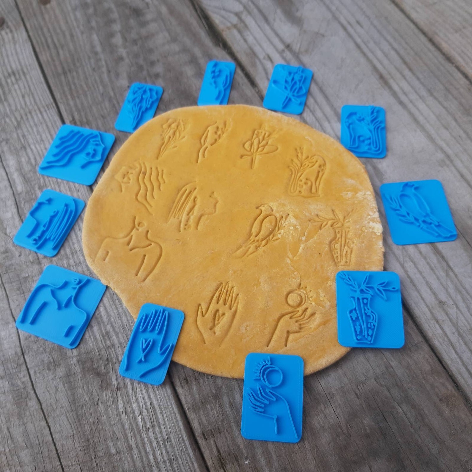 Celecstial Clay Embosser Boho Clay Stamp Debossing Clay | Etsy