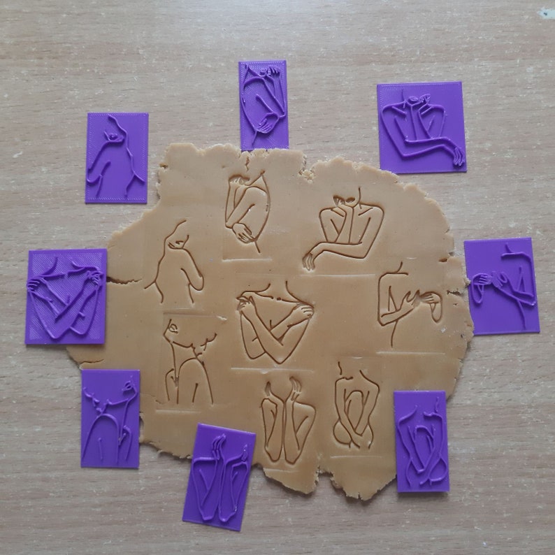 Female Body Embosser Abstract Face Embosser Line Art - Etsy