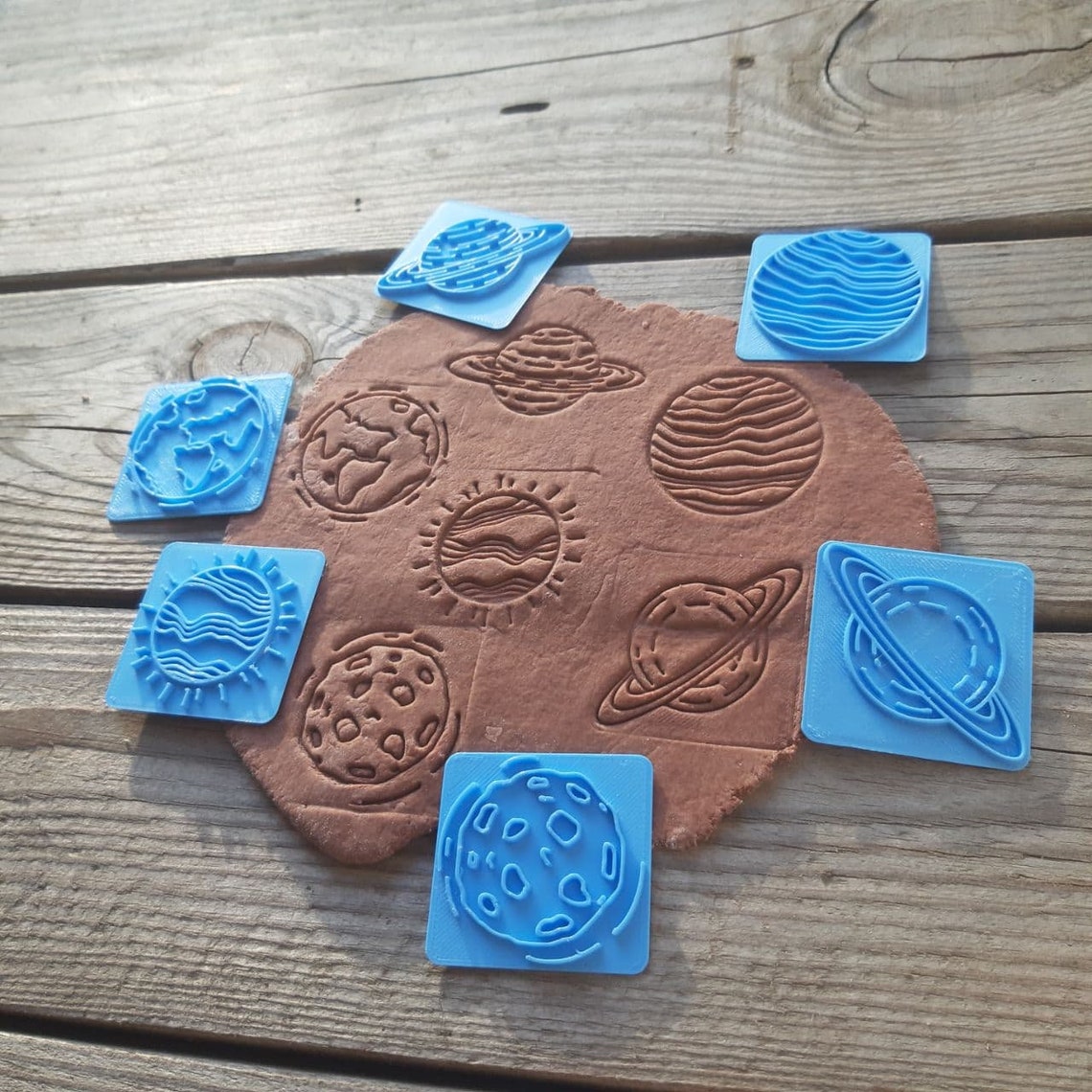 Space Planet Earth Mars Jupiter Venus Polymer Clay Embossing - Etsy