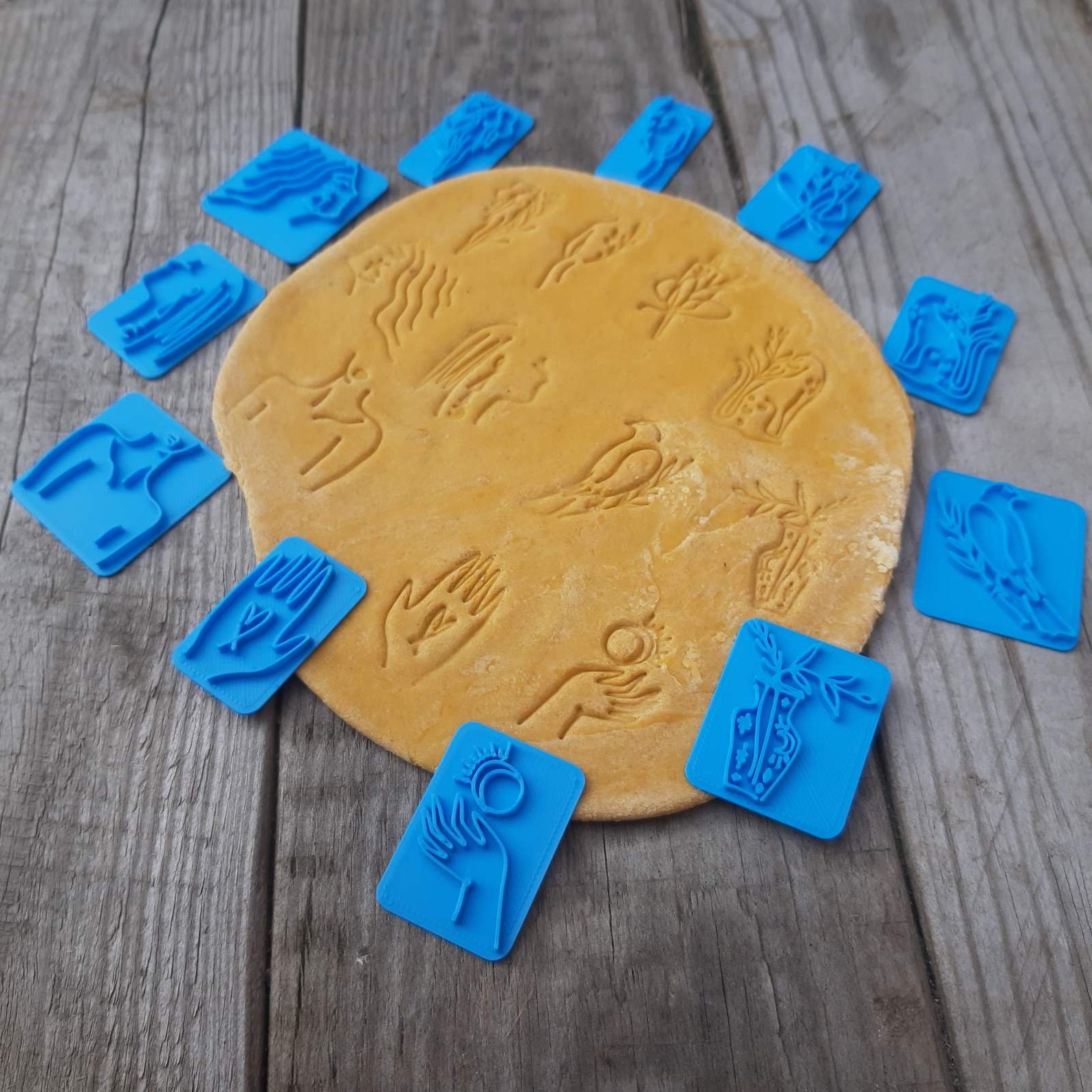 Celecstial Clay Embosser Boho Clay Stamp Debossing Clay | Etsy