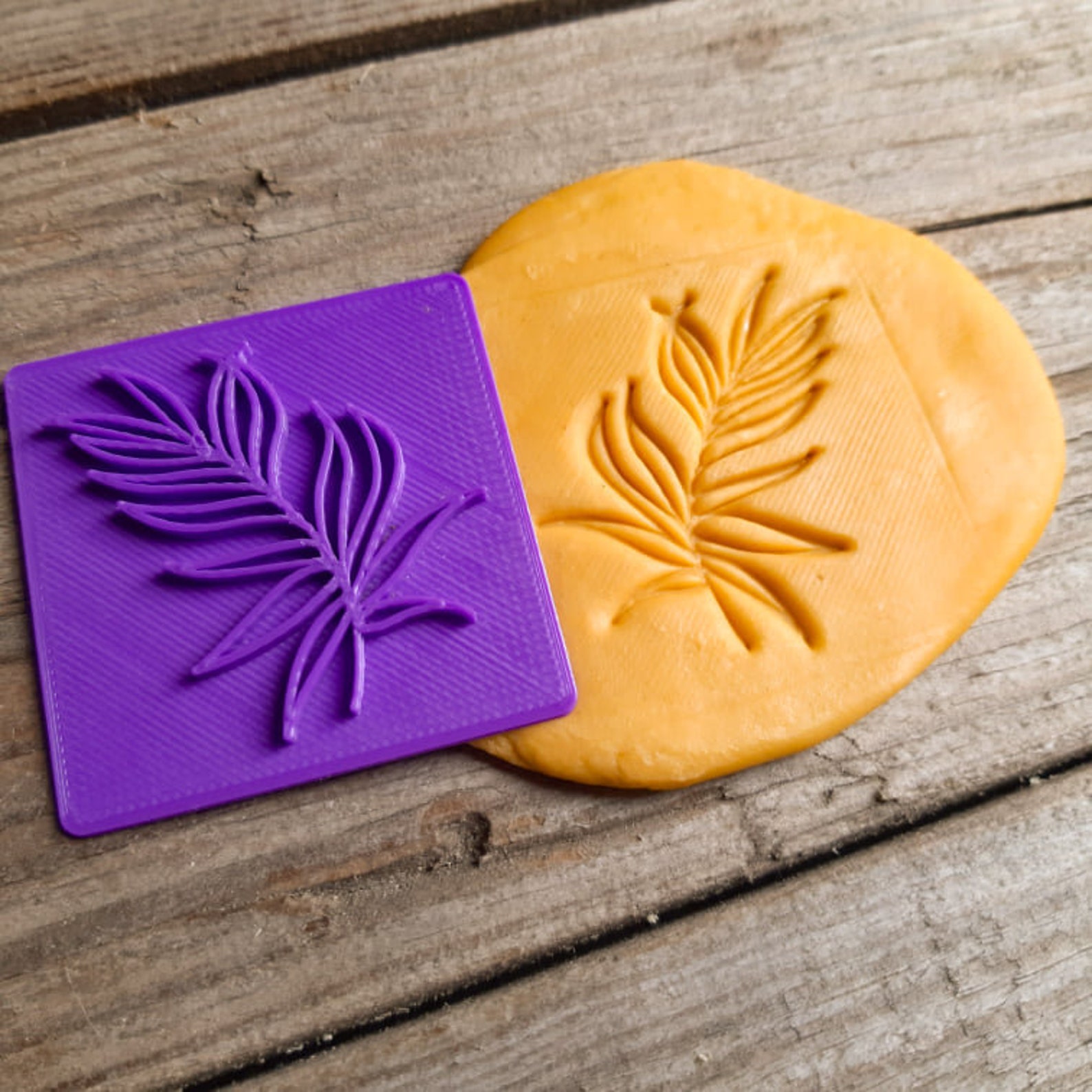 Leaves Embosser Palm Leaf Texture Stamp Line Art Embosser - Etsy