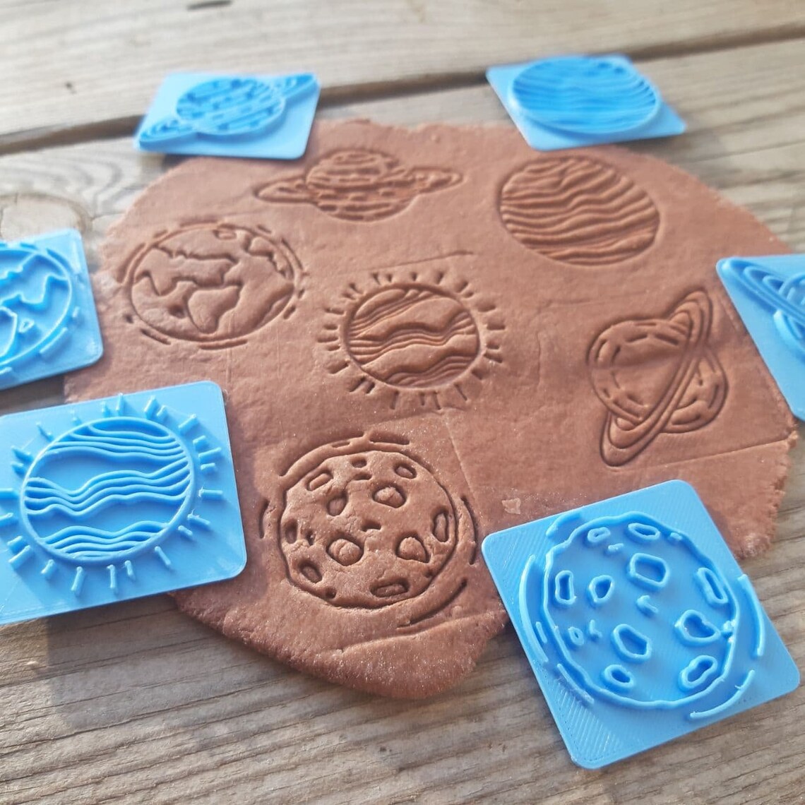 Space Planet Earth Mars Jupiter Venus Polymer Clay Embossing - Etsy