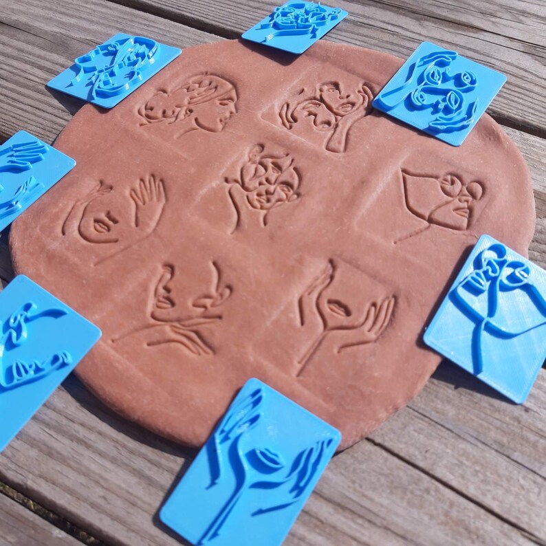 Female Body Line Art Embosser Stamp for Earrings Abstract - Etsy