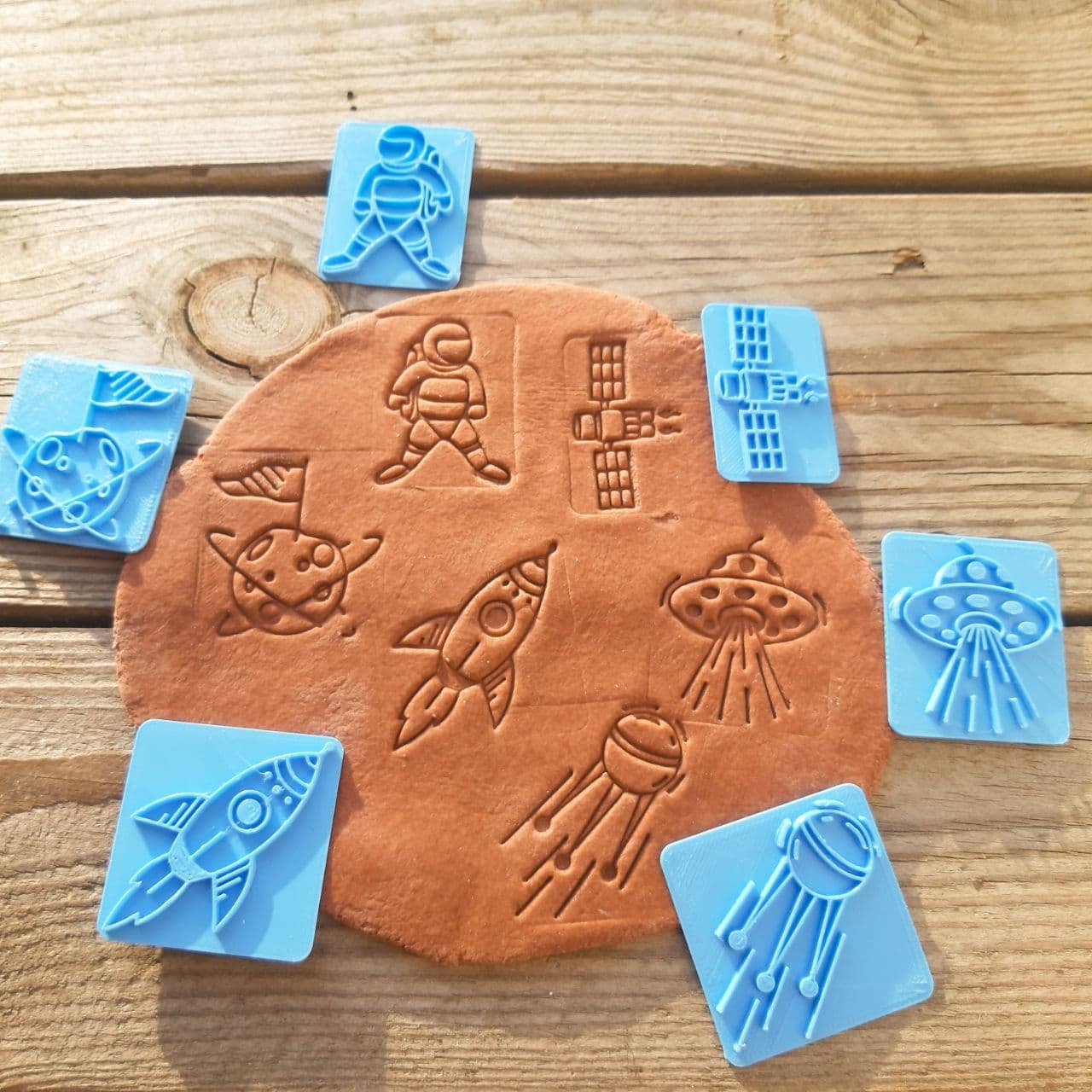 Astronaut Clay Stamp Rocket Shuttle Comet Clay Texture - Etsy