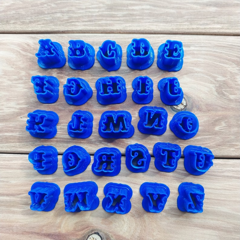 Alphabet Clay Cutter Letter Clay Cutters Small Alphabet - Etsy