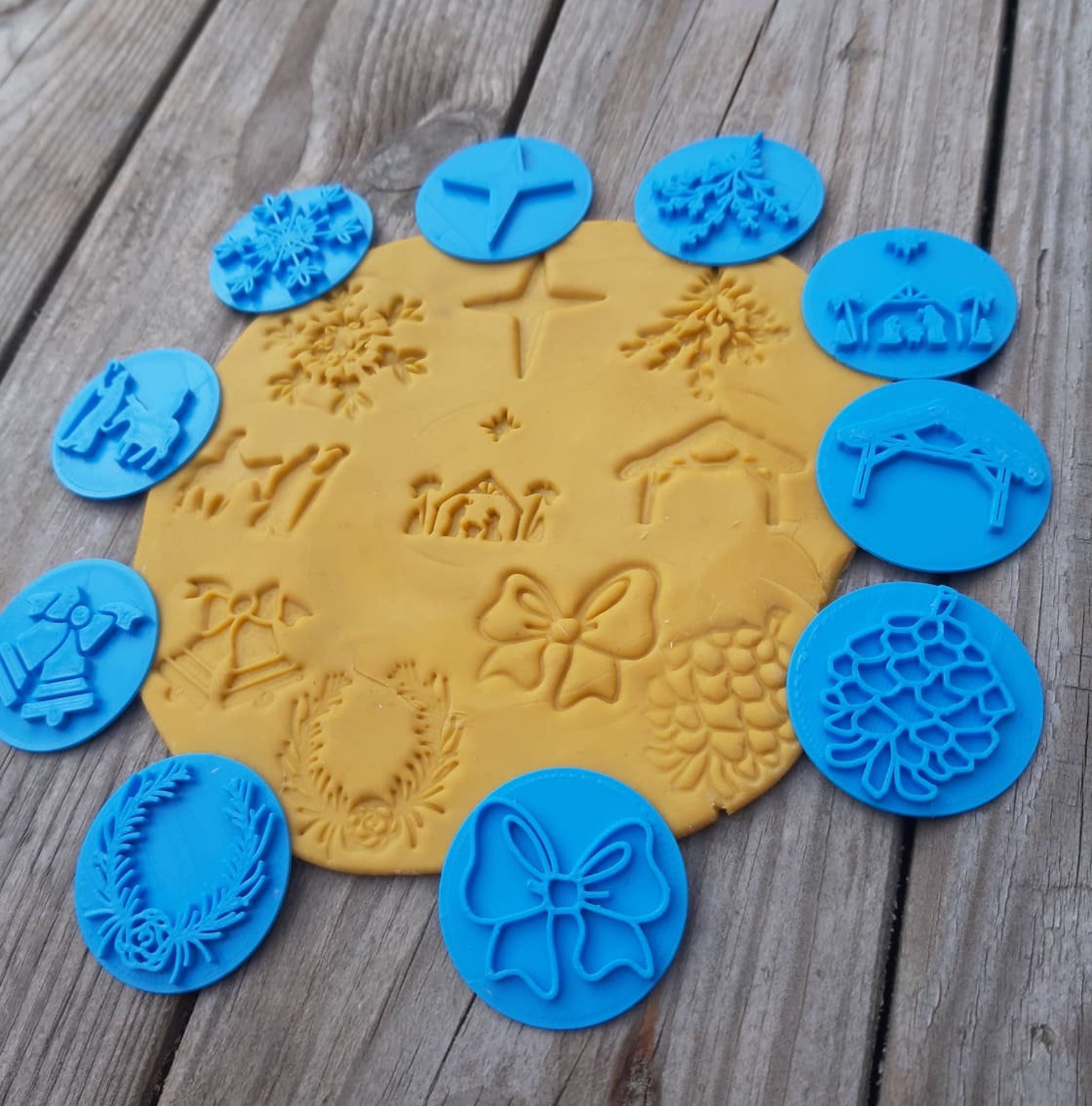 Christmas Embossing Clay Stamp New Year 2021 Winter Embossing - Etsy