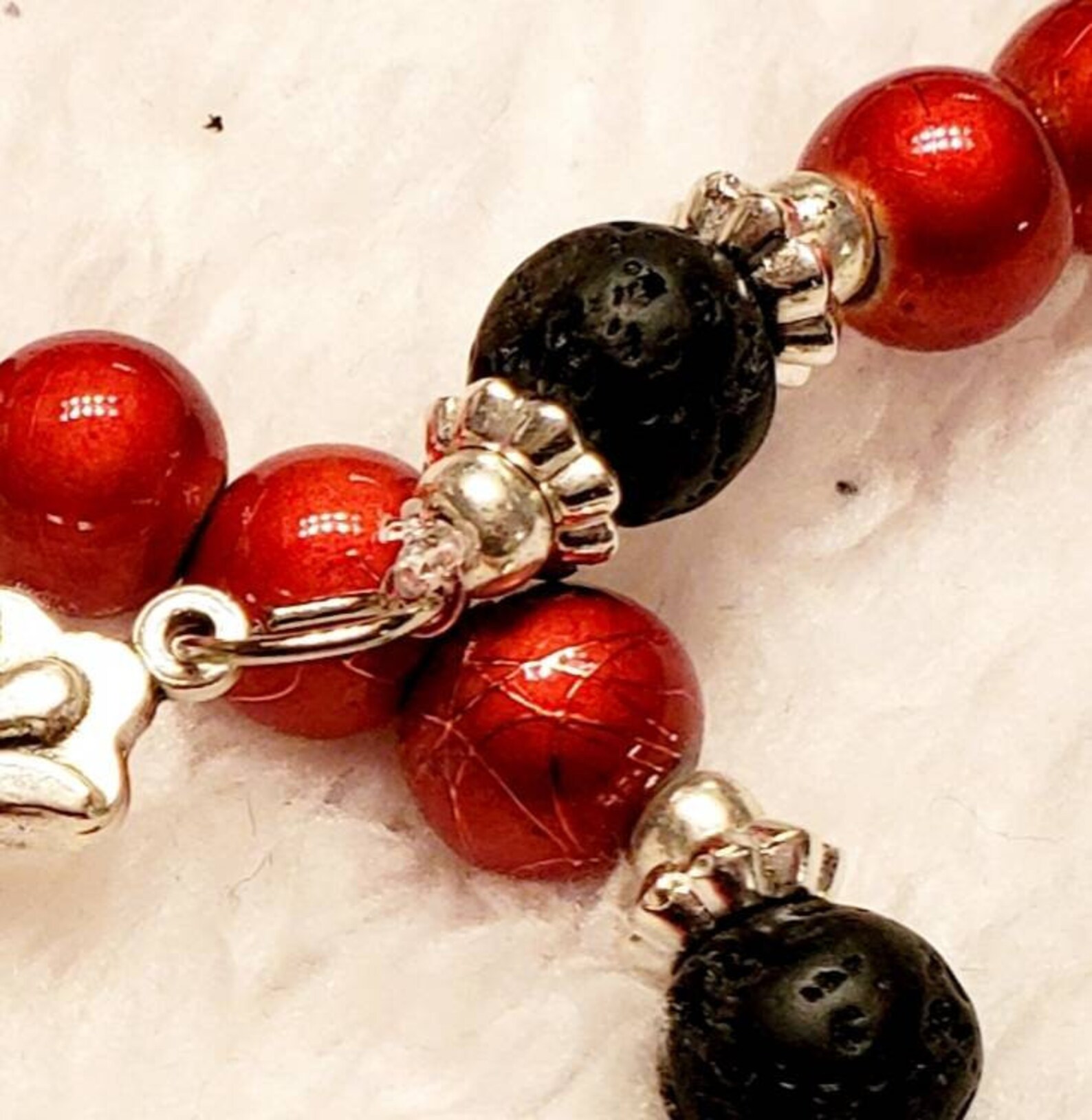Red Crackle Rosary - Etsy