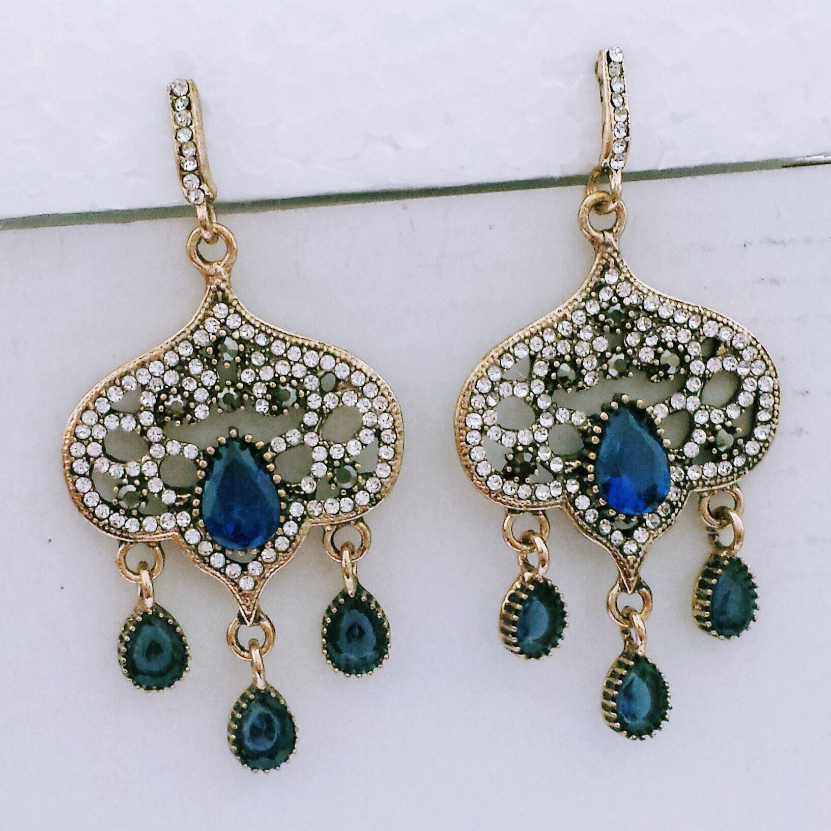 Set necklace Earrings Vintage Style Visson - Etsy UK