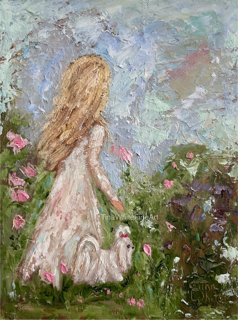 Original Oil Painting: “morning Has Broken” by Tina White 6x8 Maltese ...