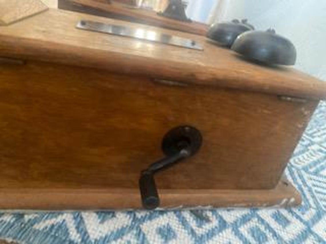 Antique Kellogg Wall Phone Hand Crank - Etsy