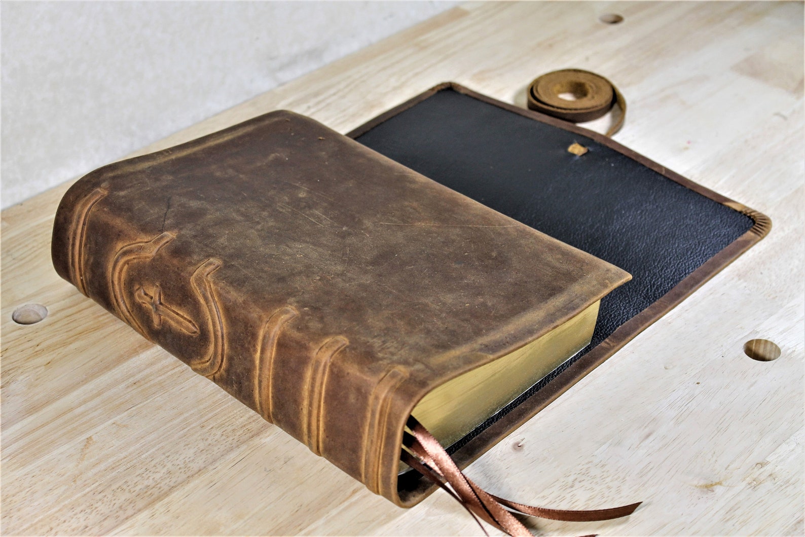 KJV Journaling Bible - Rustic Leather - Etsy