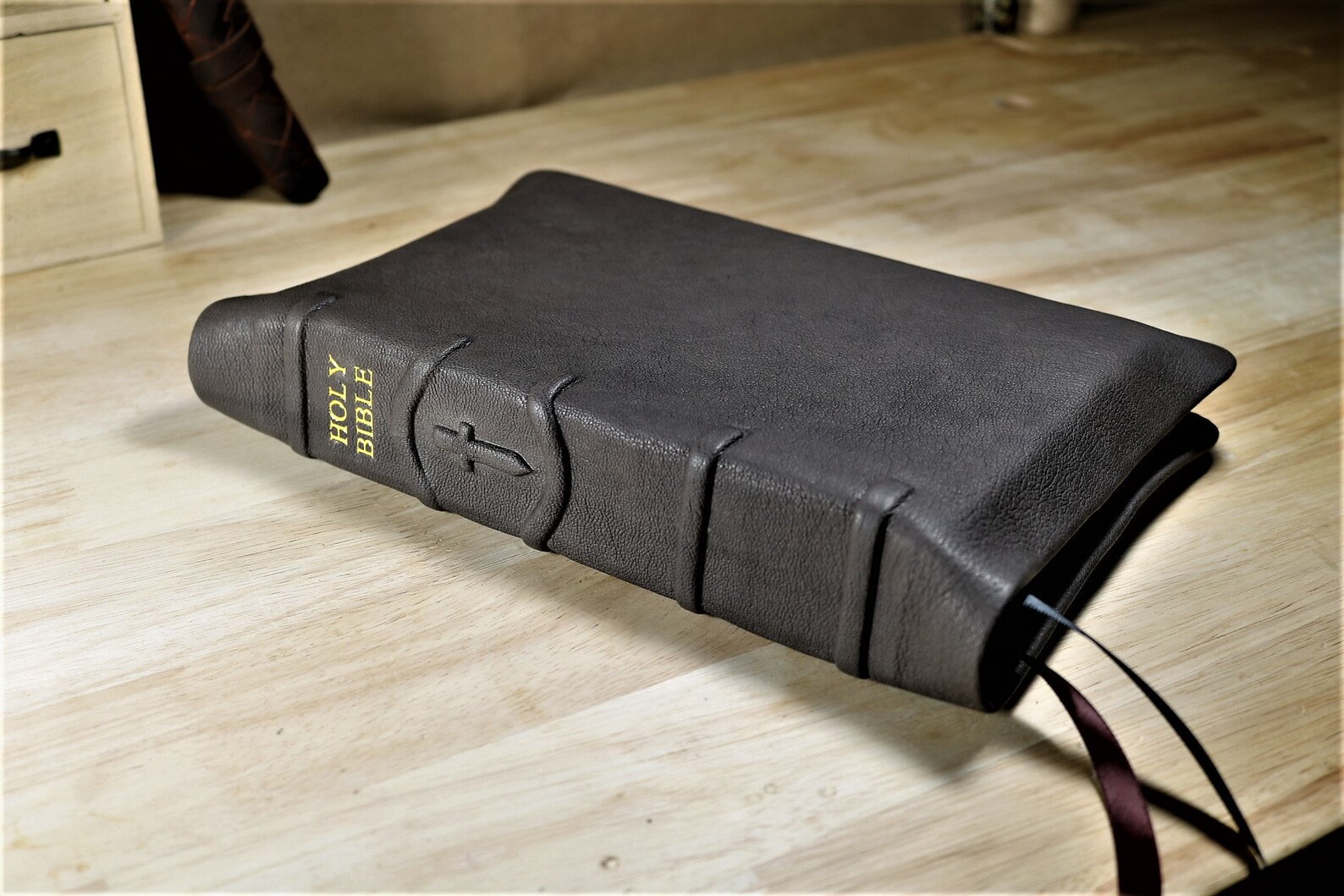 Leather Bible KJV Goatskin | Etsy