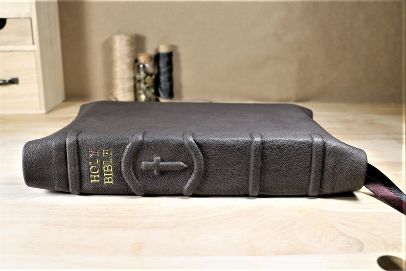 Leather Bible KJV Goatskin | Etsy