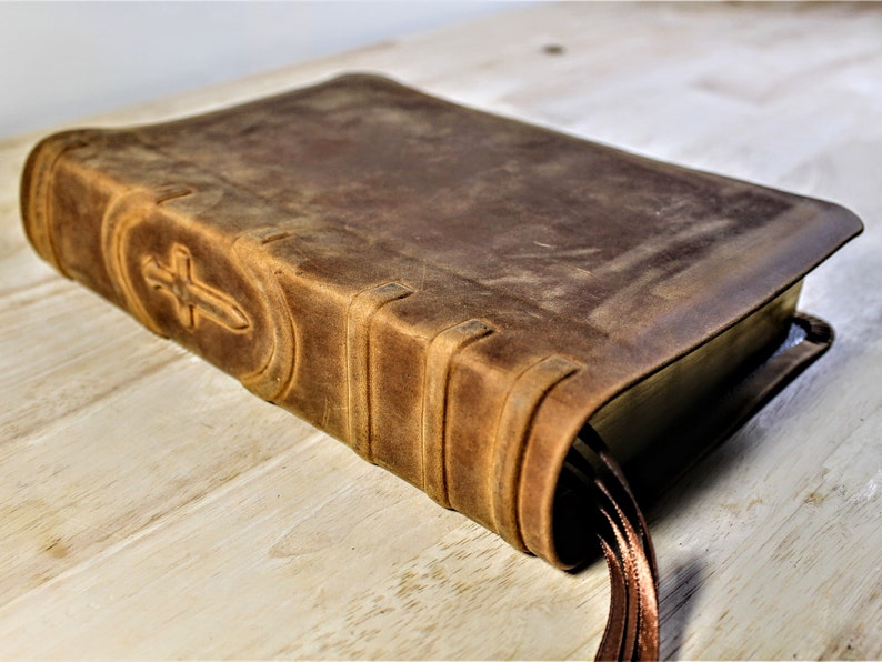 KJV Journaling Bible Rustic Leather | Etsy