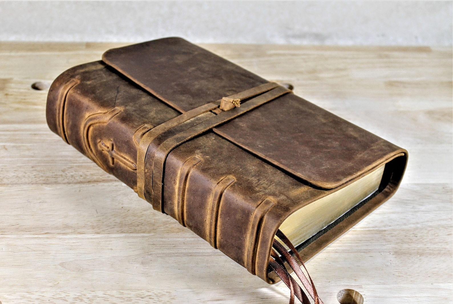 KJV Journaling Bible - Rustic Leather - Etsy Canada